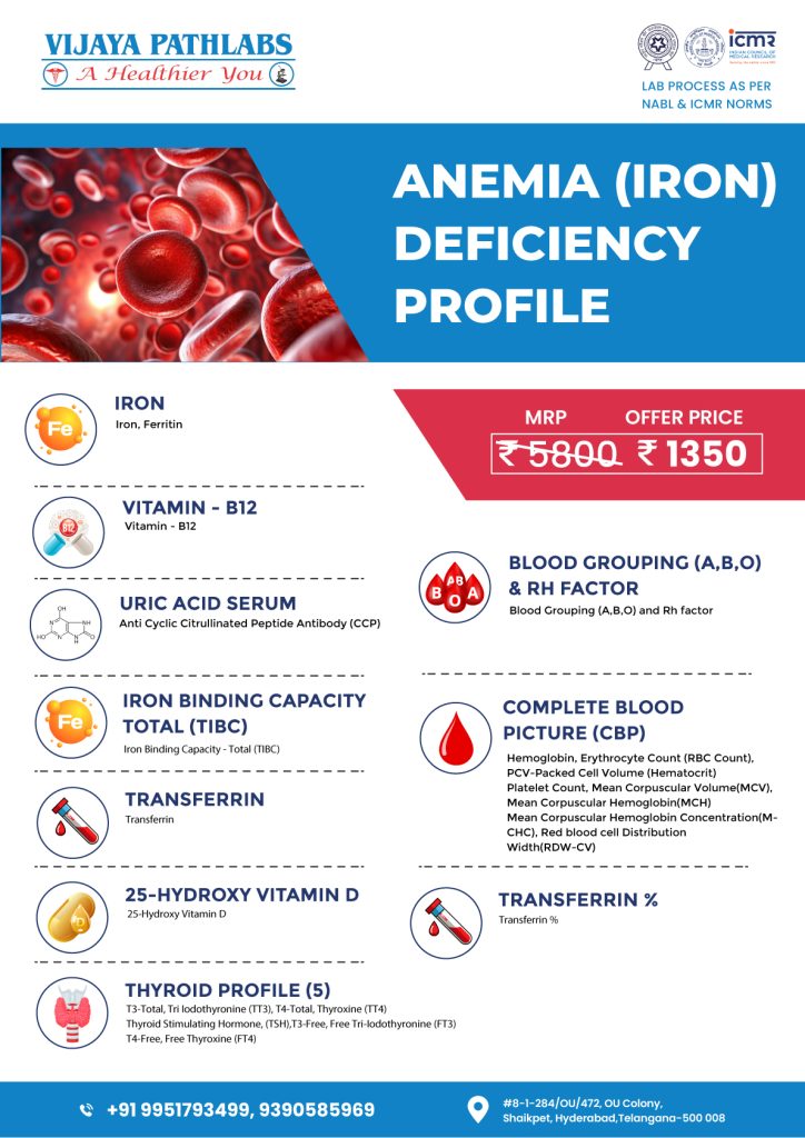 ANEMIA (IRON) DEFICIENCY PROFILE – Vijaya Pathlabs