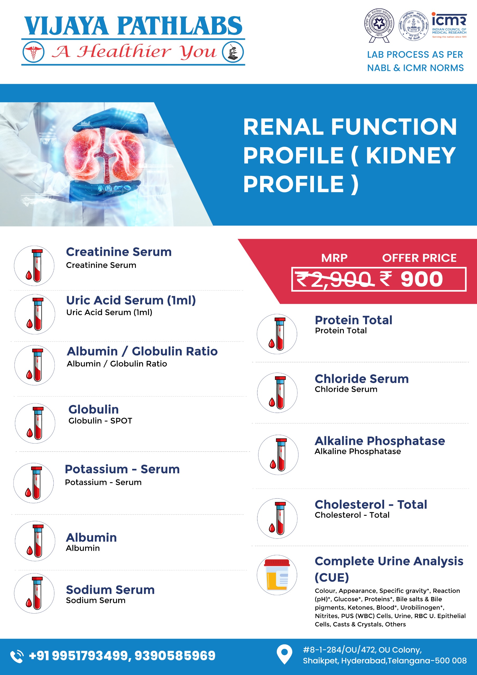 RENAL FUNCTION PROFILE – Vijaya Pathlabs